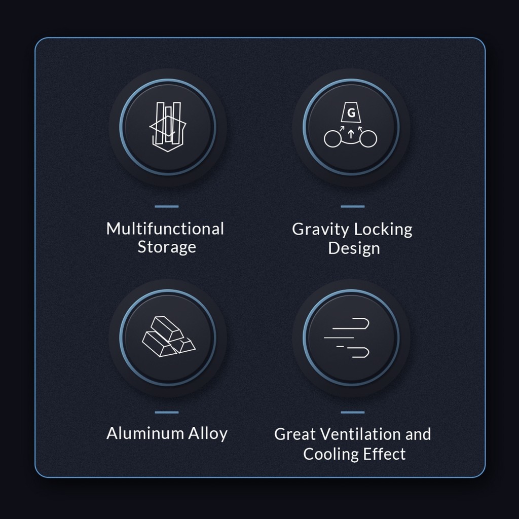 Jual ORICO ORICO-NPB2 Vertical Laptop Stand Gravity Locking Notebook Stand for Apple MacBook Pro ...