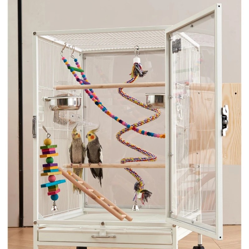 Jual Portable Portable Bird Cages Parrot House Budgie Acrylic Park Bird ...