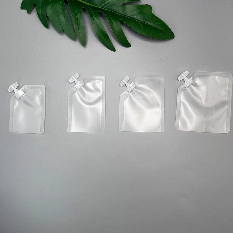 Jual 100pcs Sample Sachet Mini Spouted Pouch Frosted Transparent Empty ...