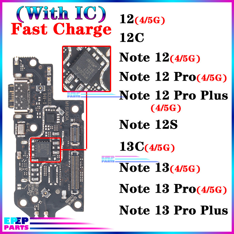 Jual Usb Dock Charger Connector For Xiaomi Redmi Note 12 12S 13C Pro ...