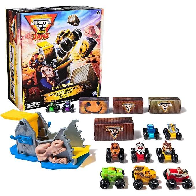 Jual Monster Jam Mini Jams, Earthshaker Boneyard Blaster Mega Frenzy ...