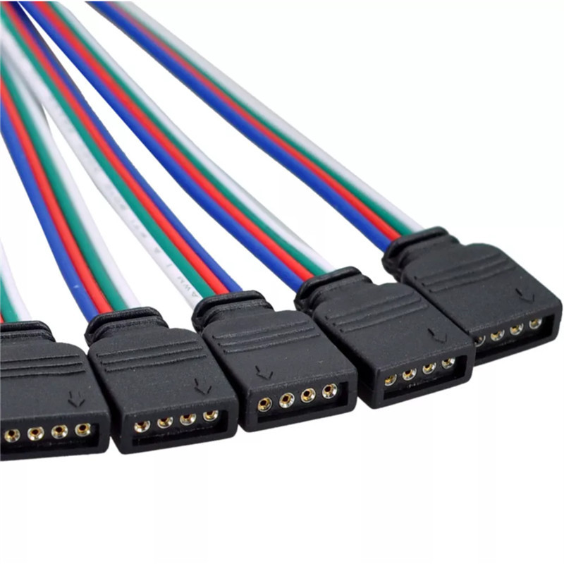 Jual 4 pin RGB Connector 5 Pin RGBW Connector Male / Female LED Strip ...