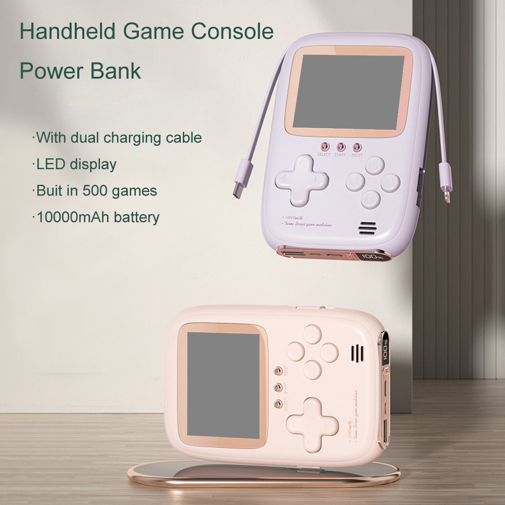 Jual Handheld Game Console 2-in-1 Power Bank 10000 mAh With Two-wire ...
