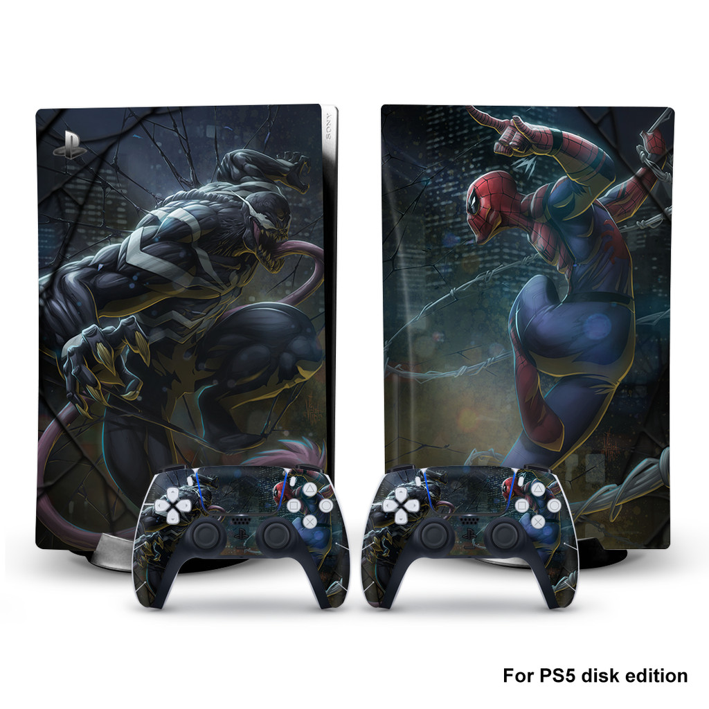 Jual Venom Spider Man Vinyl Skin Sticker for PS5 Disk Edition Console ...