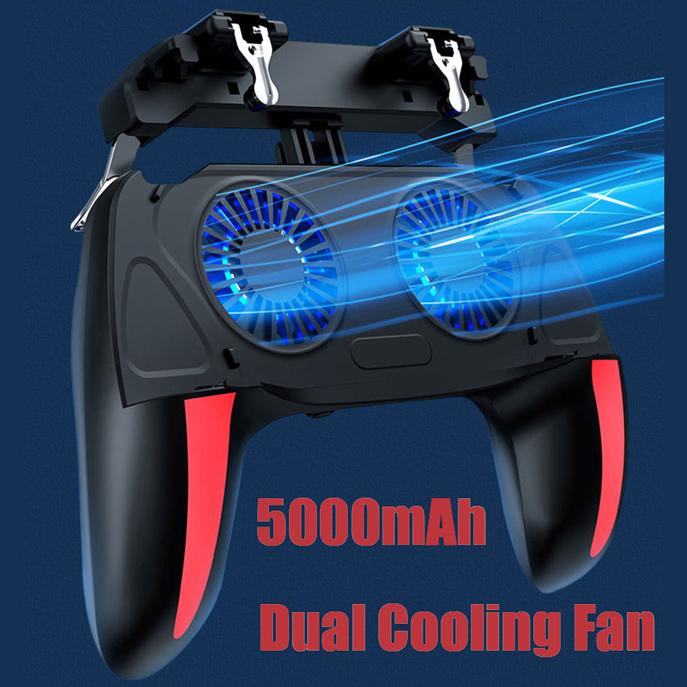 Jual Dual Fan Cooler Gamepad for PUBG Game Controller For 4.7-6.5 inch ...