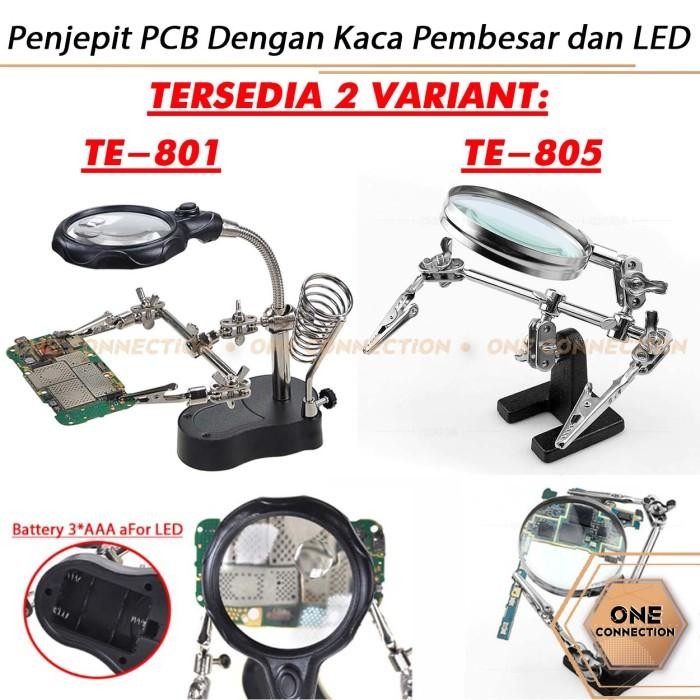 Jual New Penjepit PCB & Kaca Pembesar & Dudukan Solder dengan LED TE ...