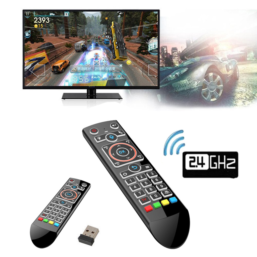 Jual Q2 Air Mouse Backlight Gyroscope Wireless IR Learning 2.4GHz RF ...
