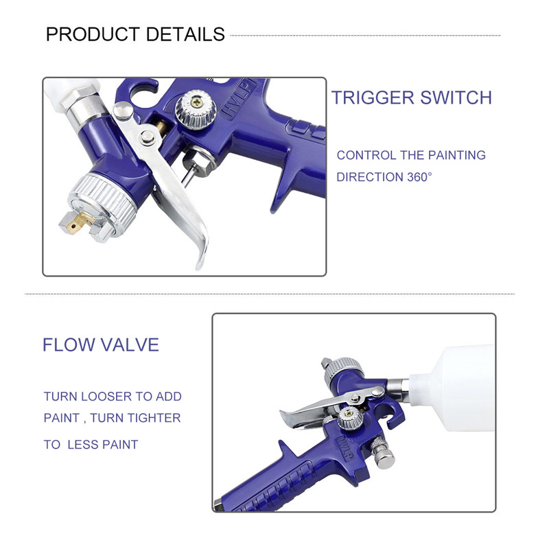 Jual LUCHSHIY Paint Spray Gun H-2000 Airbrush Professional Mini 0.8/1 ...