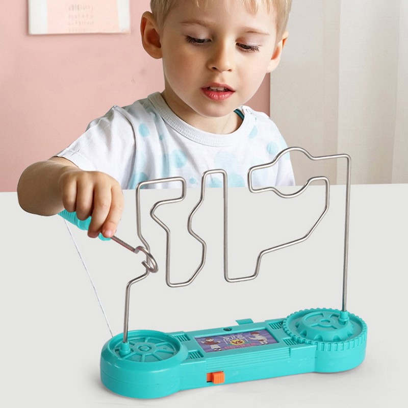 Jual 2022 Collision Electric Shock Kids Toy Funny Electric Touch Maze ...