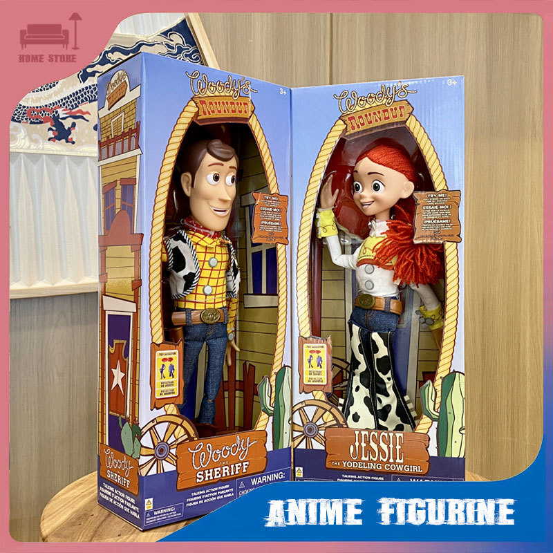 Jual Anime Figurine Toy Story Woody Jessie Buzz Lightyear El Statue ...