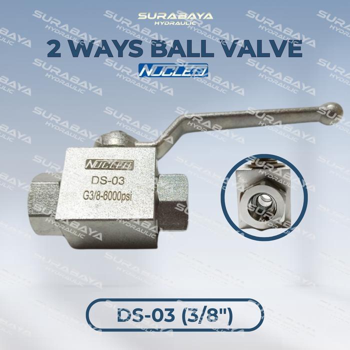 Jual Do- DS-03 2 Ways Hydraulic Ball Valve DS 03 Port 3/8" Hidrolik ...