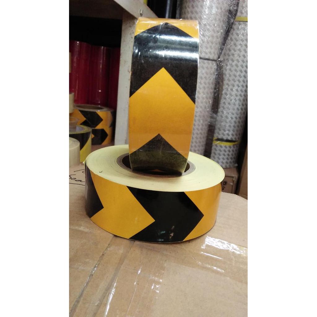 Jual Stiker Baricade Reflective Panah 2" Kuning Hitam | Shopee Indonesia