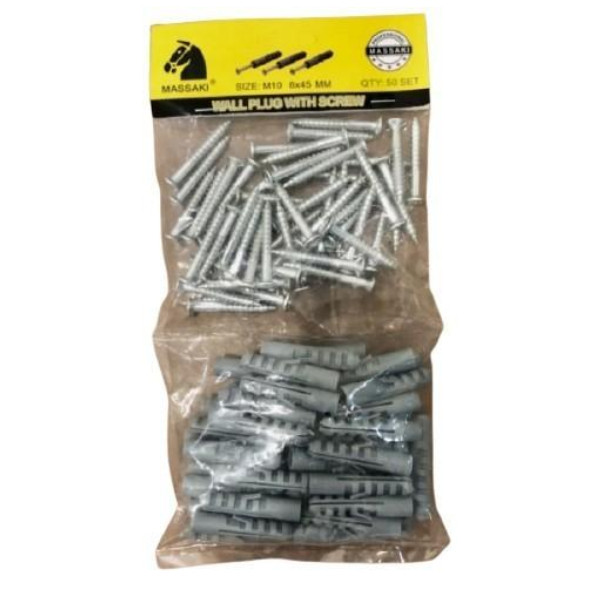 Jual LIE1301 - Massaki Wall Plug With Screw 10mm + Skrup Alat ...