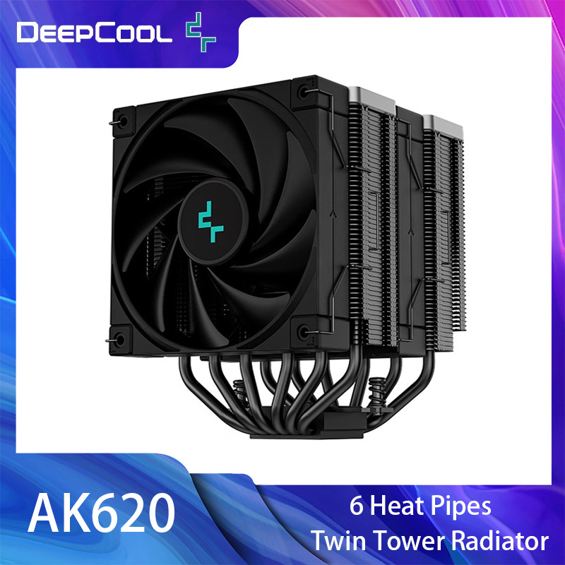 Jual DeepCool AK620 ZERO DARK Twin Tower Radiator 6 Heat Pipes CPU ...