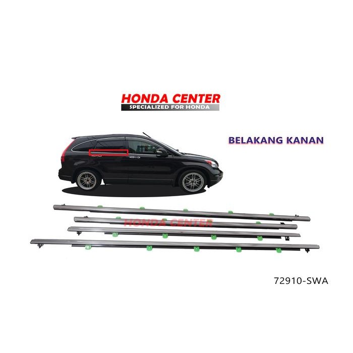 Jual Jual Pelipit Karet Kaca Luar Weather Strip Honda Crv 07-11 72910 ...