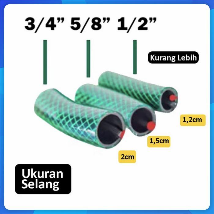 Jual Shiny- [ Gratis Semprotan ] Selang Air Serat Benang Hijau 3 Lapis ...
