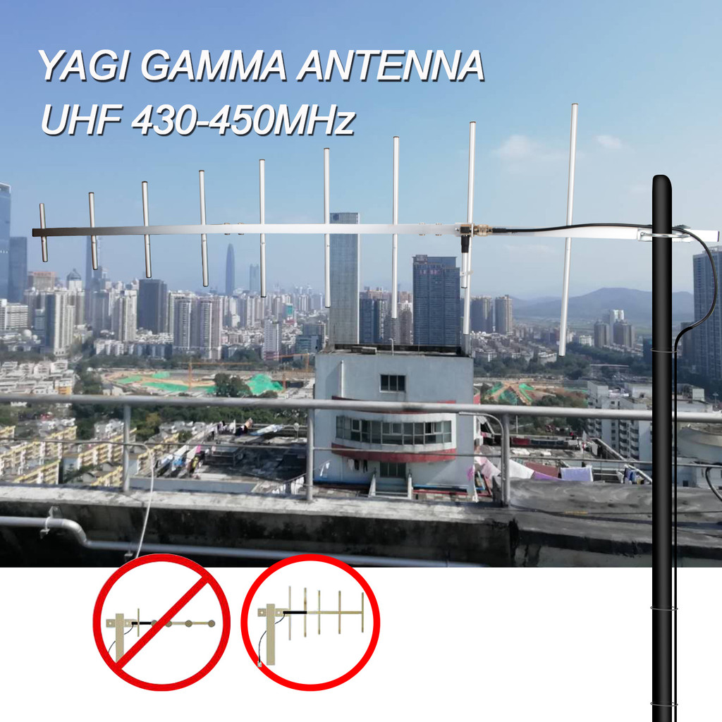 Jual Walkie Talkie Yagi Gamma Antenna UHF 430-450MHz 9 Elements 150Watt ...