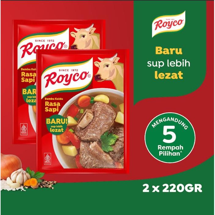 Jual dvb6 Royco Bumbu Kaldu Sapi 220G Twinpack | Shopee Indonesia