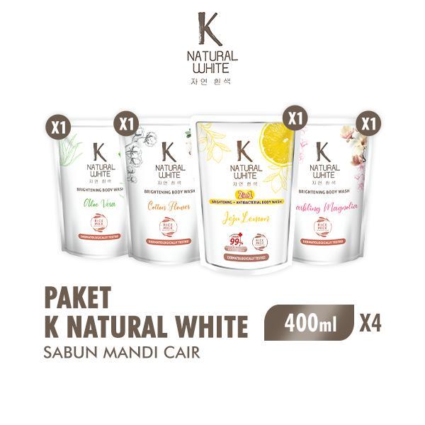 Jual i5xp- K Natural White Sabun Mandi Mix Variant 400 Ml X 4 Pcs ...