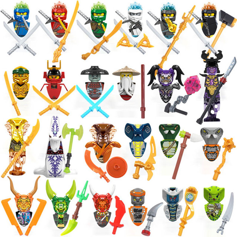 Jual Mini Ninja Motorcycle Action Figures Building Blocks Skeleton ...