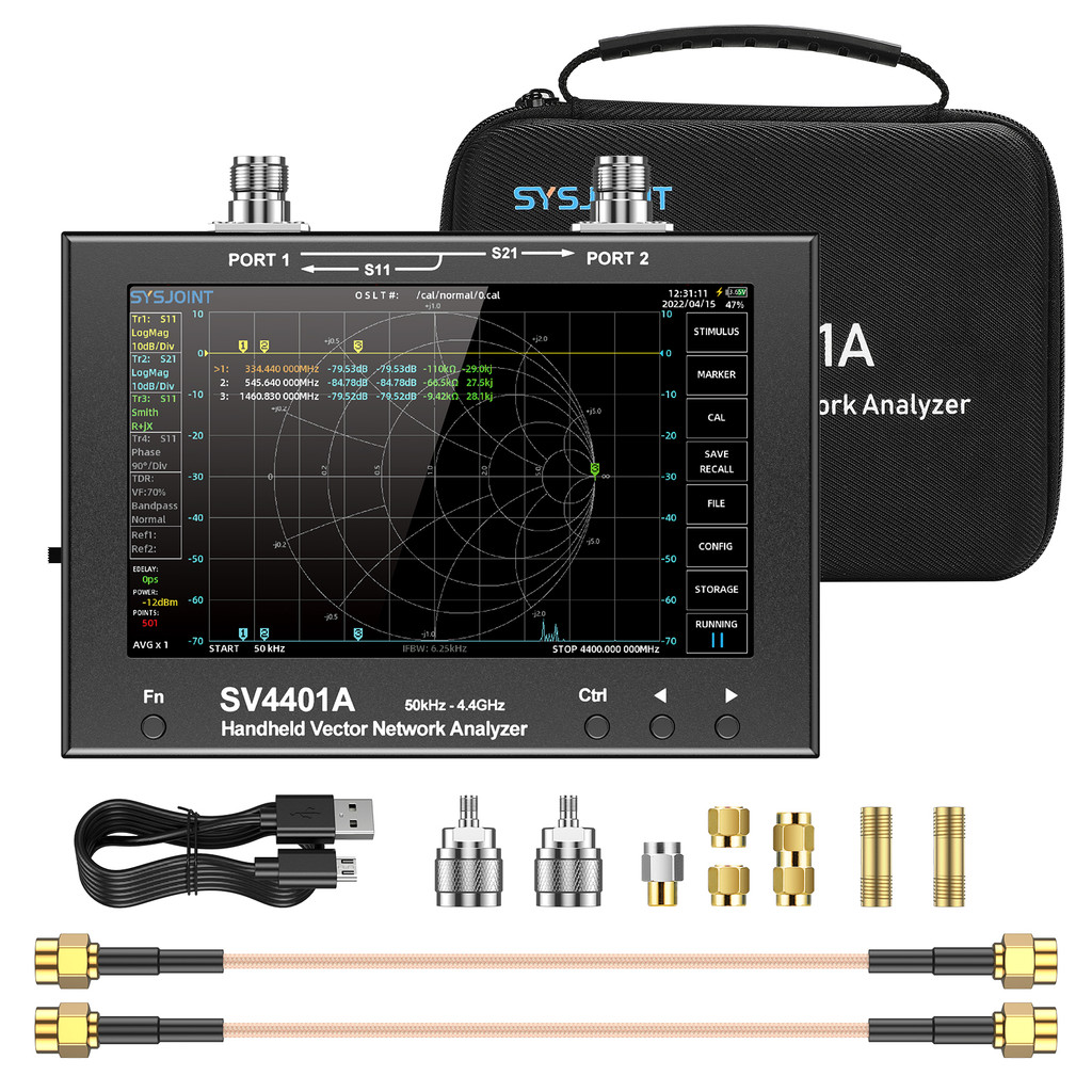 Jual JUAL SV4401A 7" Touch LCD 50KHz-4.4GHz NanoVNA VNA Vector Network ...