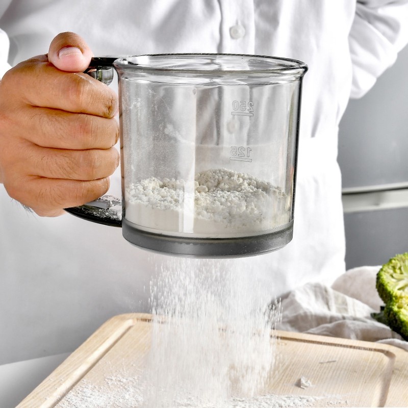 Jual Plastic semi-automatic hand-held flour sifter Convenient baking ...