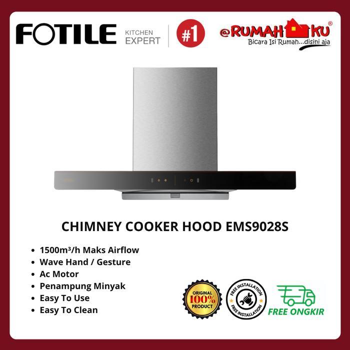 Jual FOTILE Chimney Cooker Hood EMS9028S - Penghisap Asap Stainless ...