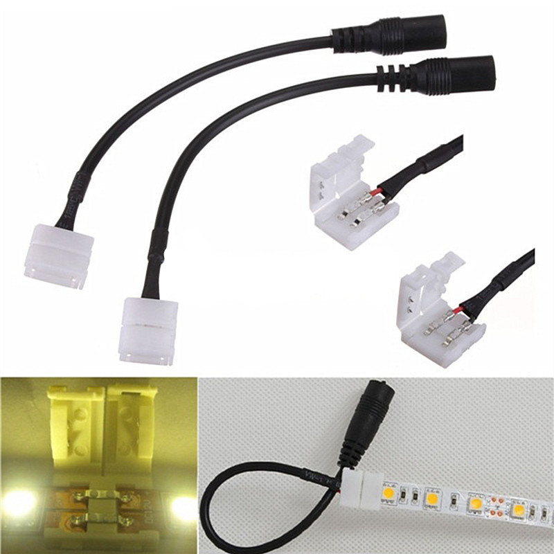 Jual 100Pcs DC Connector to 2pin 8mm / 10mm Free Welding 2Pin 4pin 10mm ...