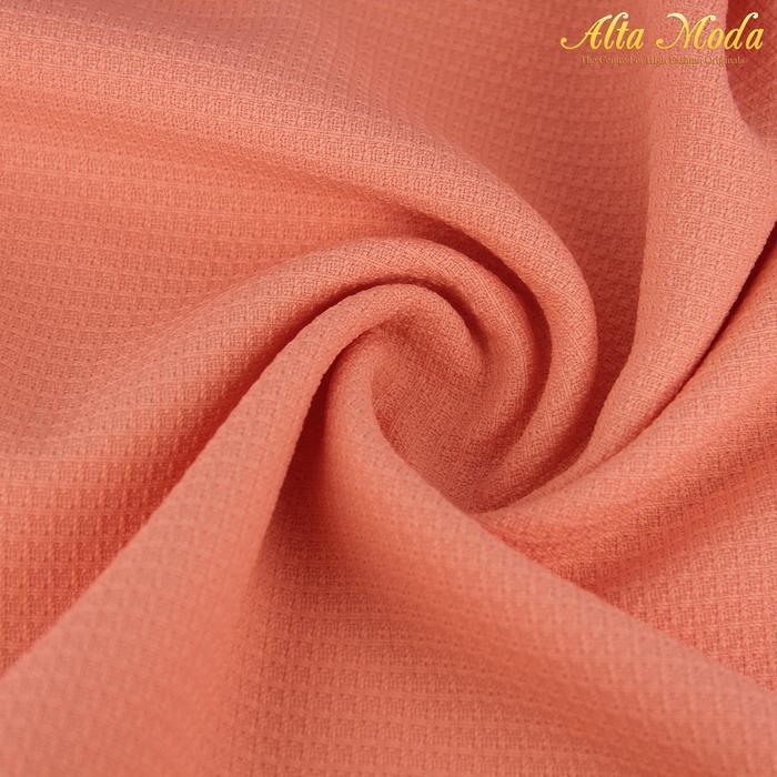 Jual BOOM SALE Alta Moda Kain Dobby Pattern Kotak Warna Coral Peach (1M ...