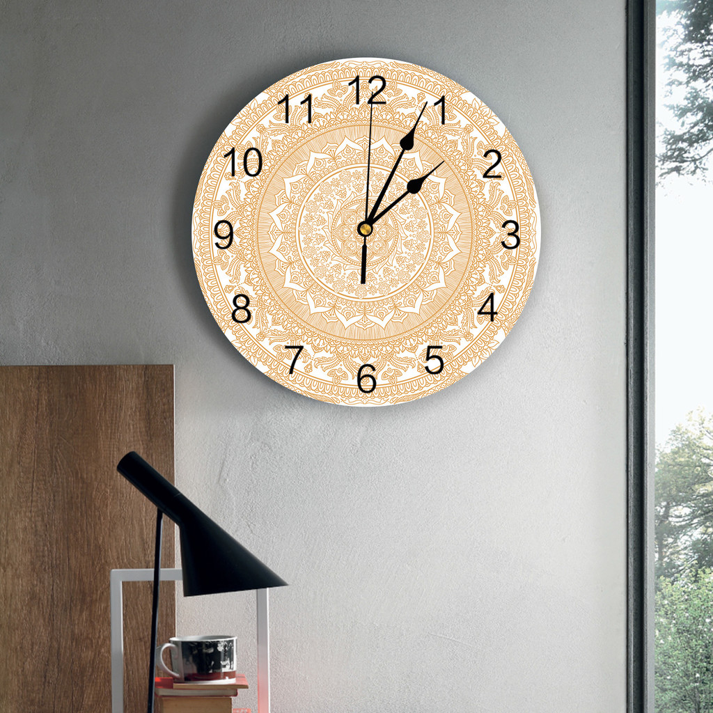 Jual Boho Vintage Mandala Flower Clocks Wall Home Decor Modern Kitchen ...
