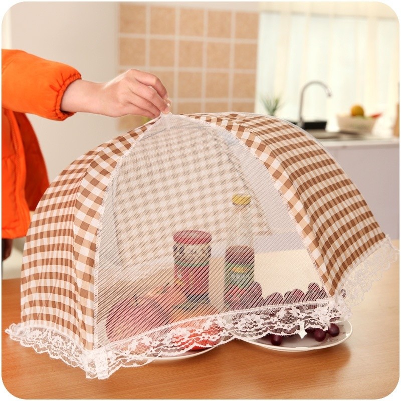 Jual Portable Foldable Table Food Cover Anti Fly Mosquito Net Dish ...