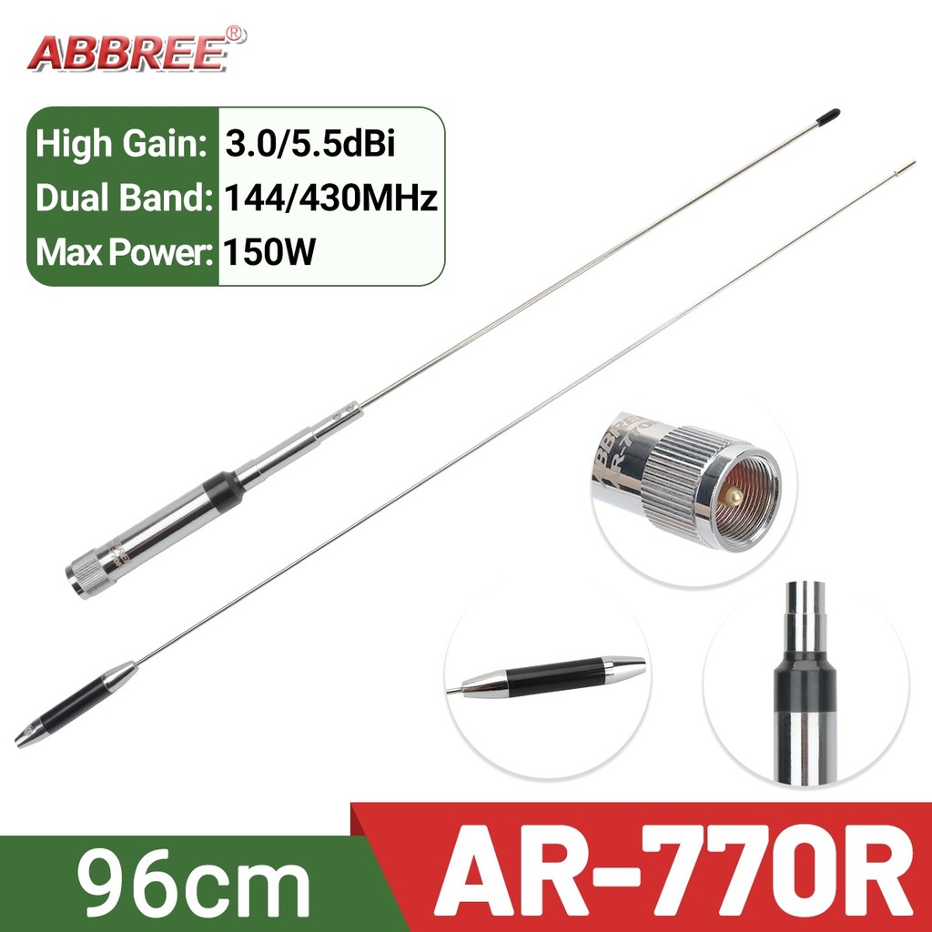 Jual Abbree Ar-770R Mobile Antenna Dual Band Antenna 144/430Mhz For Ar ...