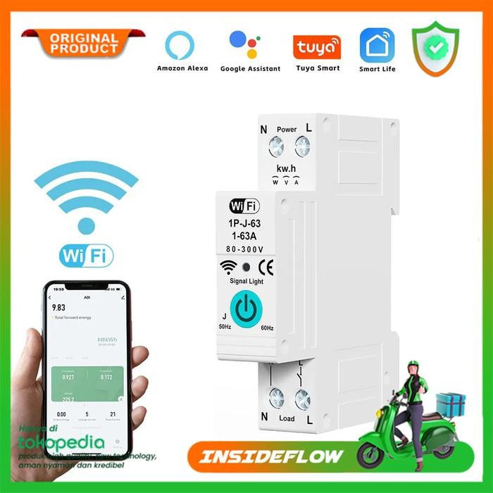 Jual Indo Smart Electro - Din Rail Mcb Monitor Kwh Dengan Kontrol Suara ...