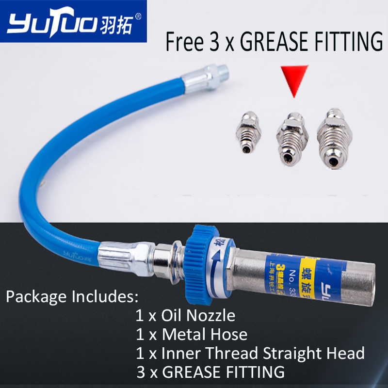 Jual Manual Electric Grease Gun Oil Nozzle with Lock Spiral High ...