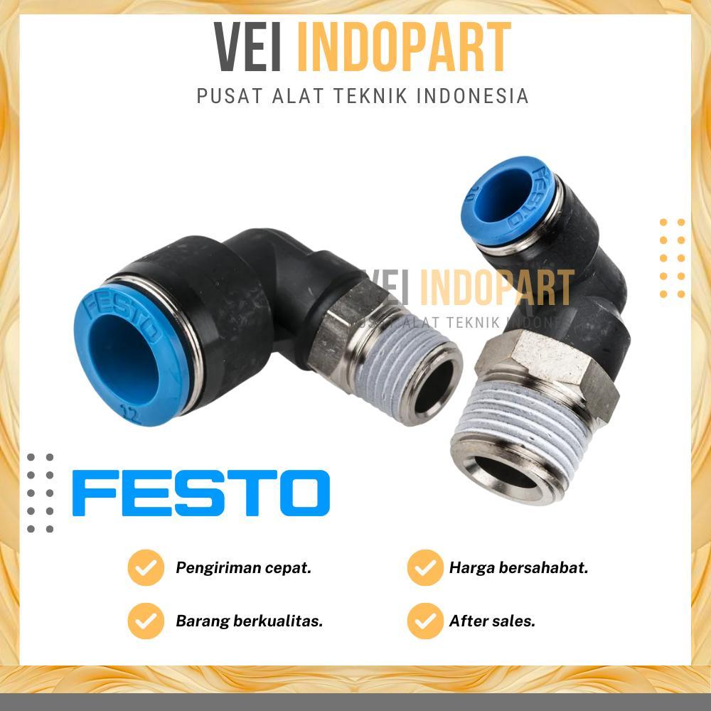 Jual QSL-1/8-10 FESTO / One Touch Fitting Elbow Male Slip Lock Socket ...
