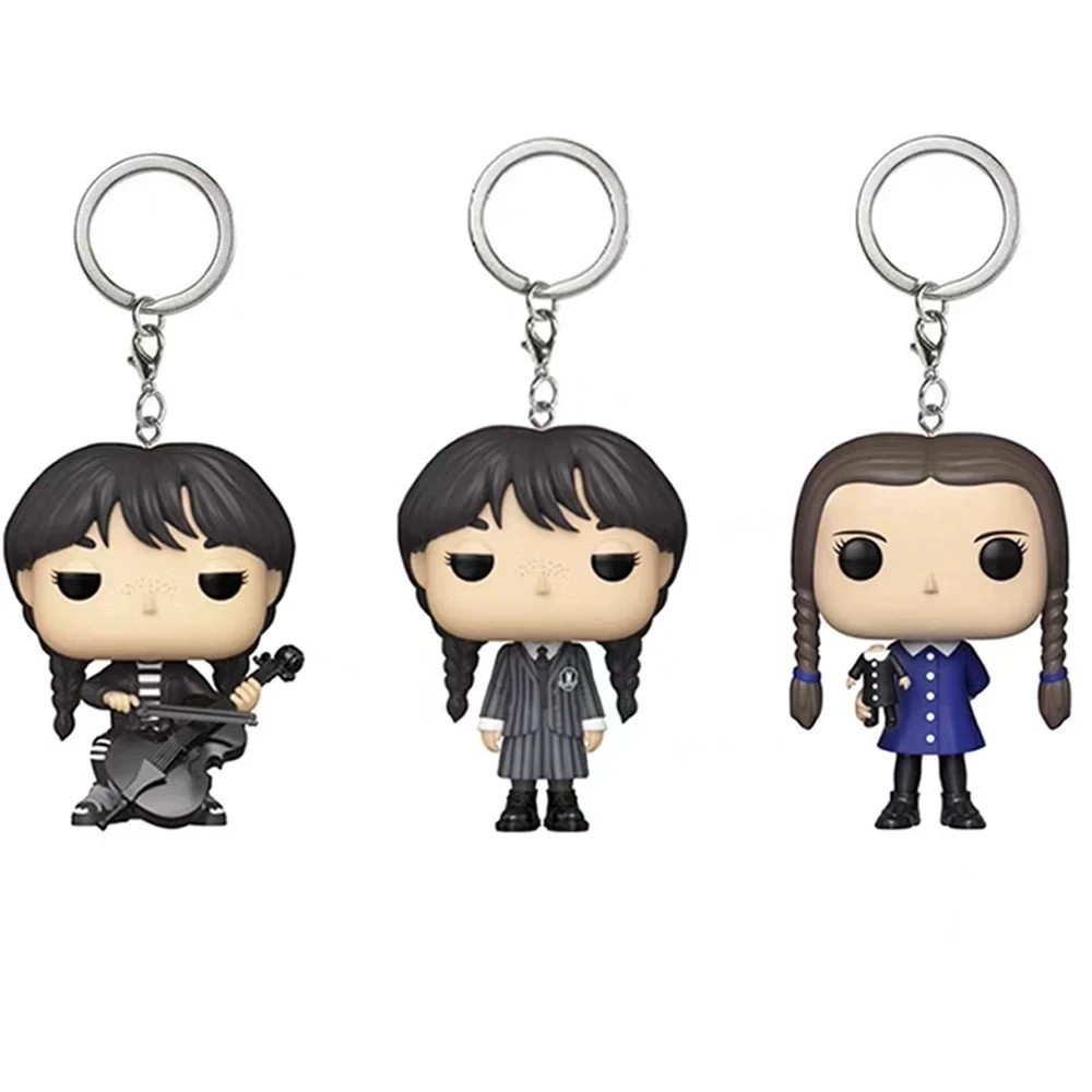 Jual Horror Wednesday Addams Key Chain Collection Pvc Figure Toys ...