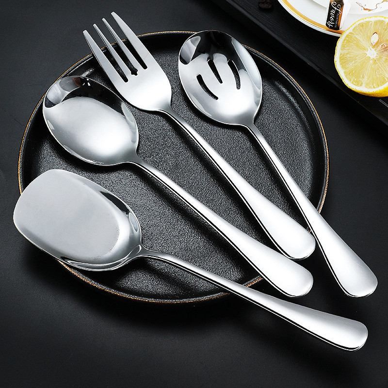 Jual Stainless Steel Serving Spoon And Fork Chopsticks Cutlery Sets For ...