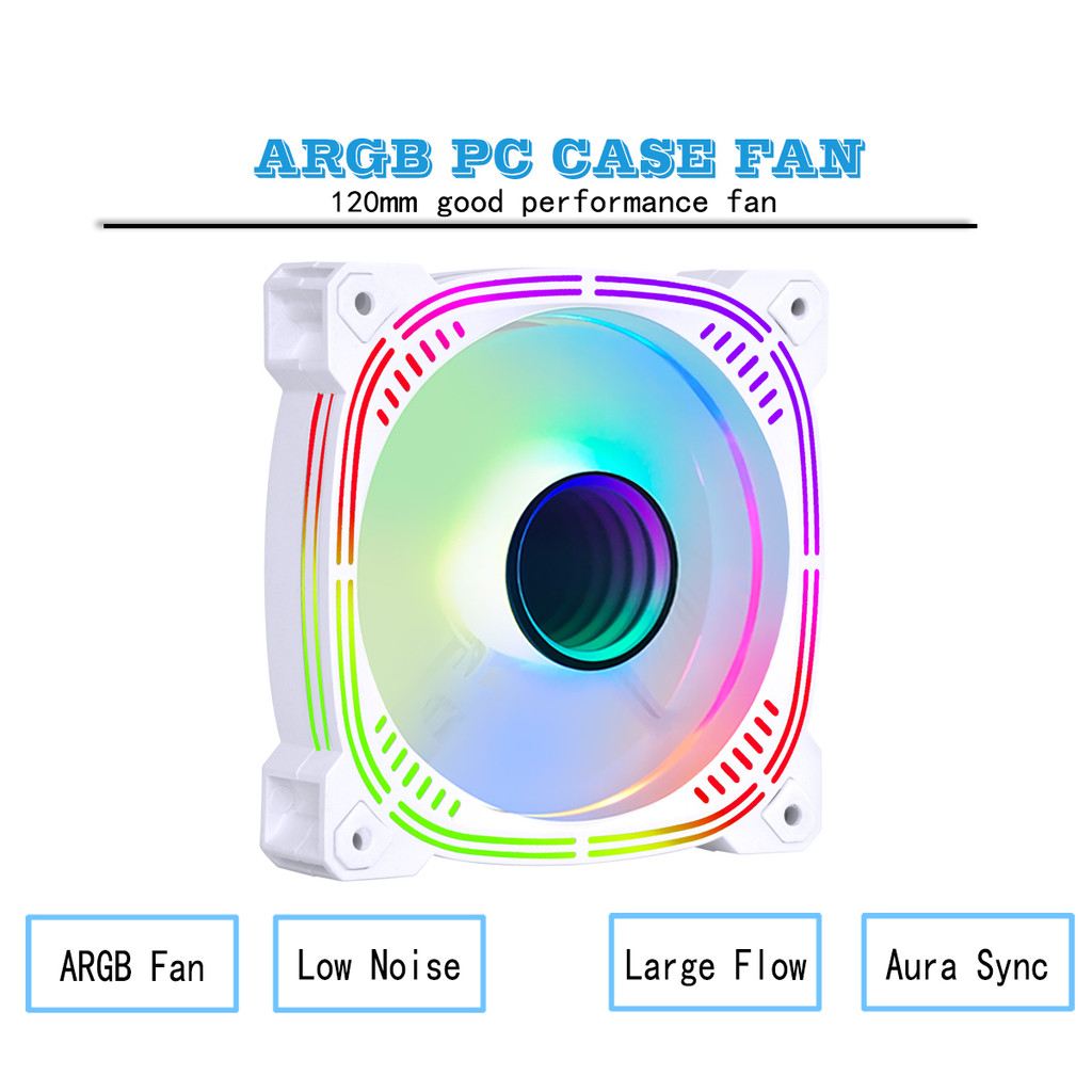 Jual ARGB Fan 120mm Silent 3 Pin 5v Aura Sync 6pack Kit Fan Ar12 Pro ...