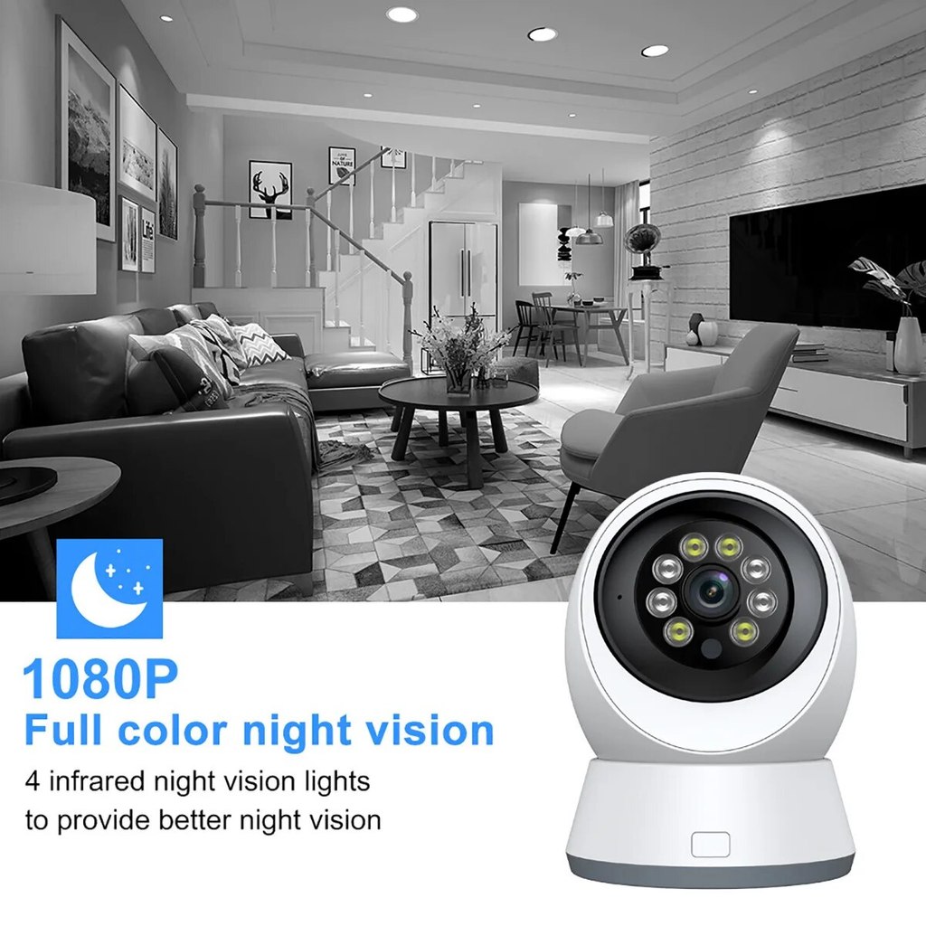 Jual 2MP 1080P PTZ IP Dome Camera AI Humanoid Detection Home Security ...
