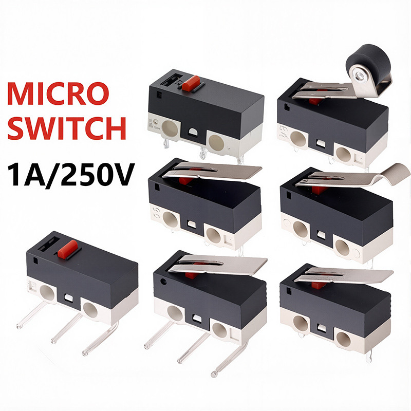 Jual 20PCS Mini Micro Limit Switch C NO NC 3 Pins PCB Terminals SPDT 1A 125V Roller Arc lever ...