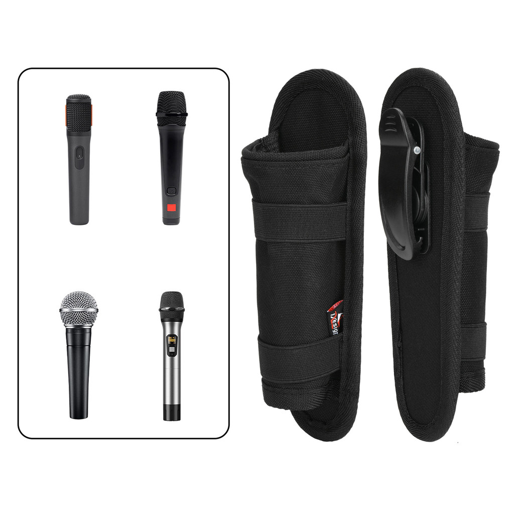 Jual Microphone Belt Holder Nylon Mic Clip Storage Holder Unrsal Waist ...