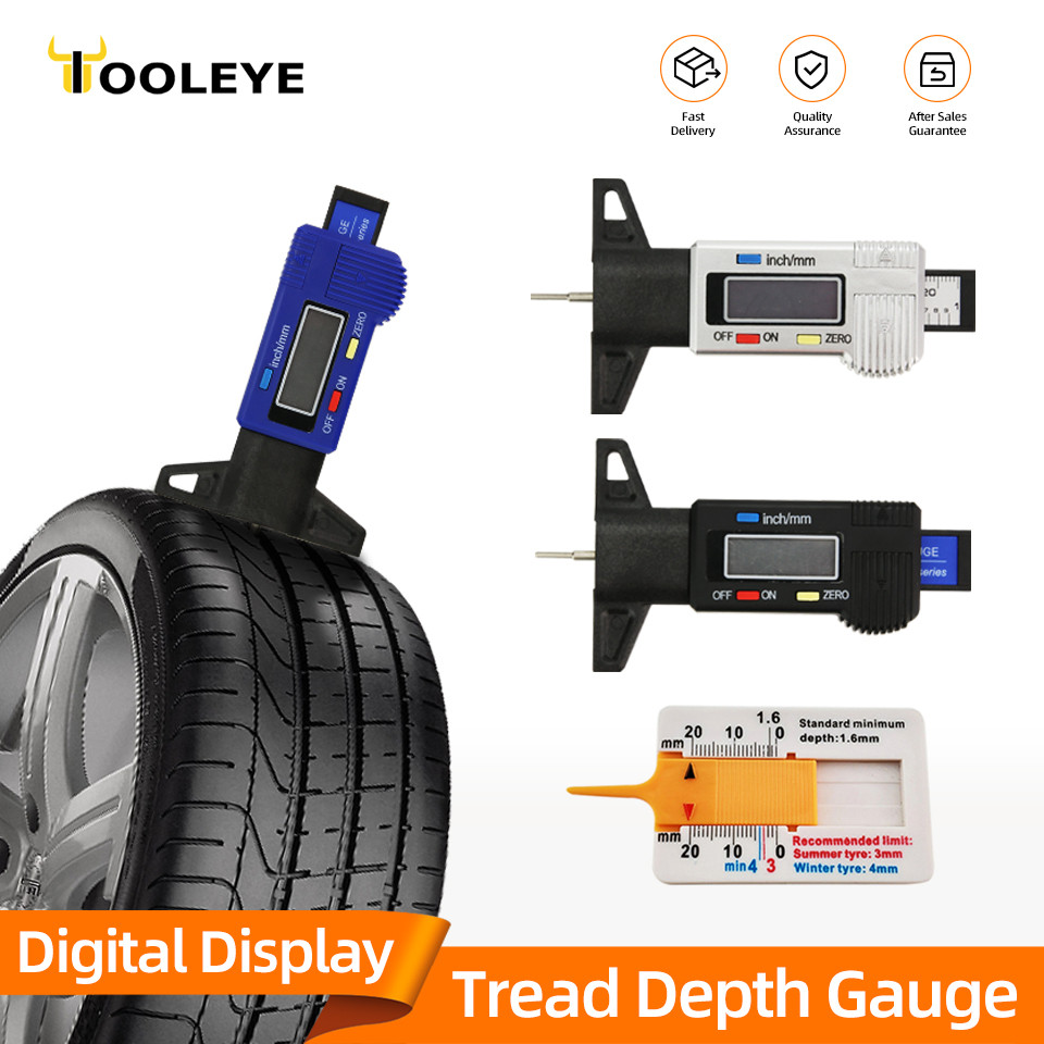 Jual JUAL Digital Tread Depth Gauge For Car Tyre Tire Meter Thickness ...