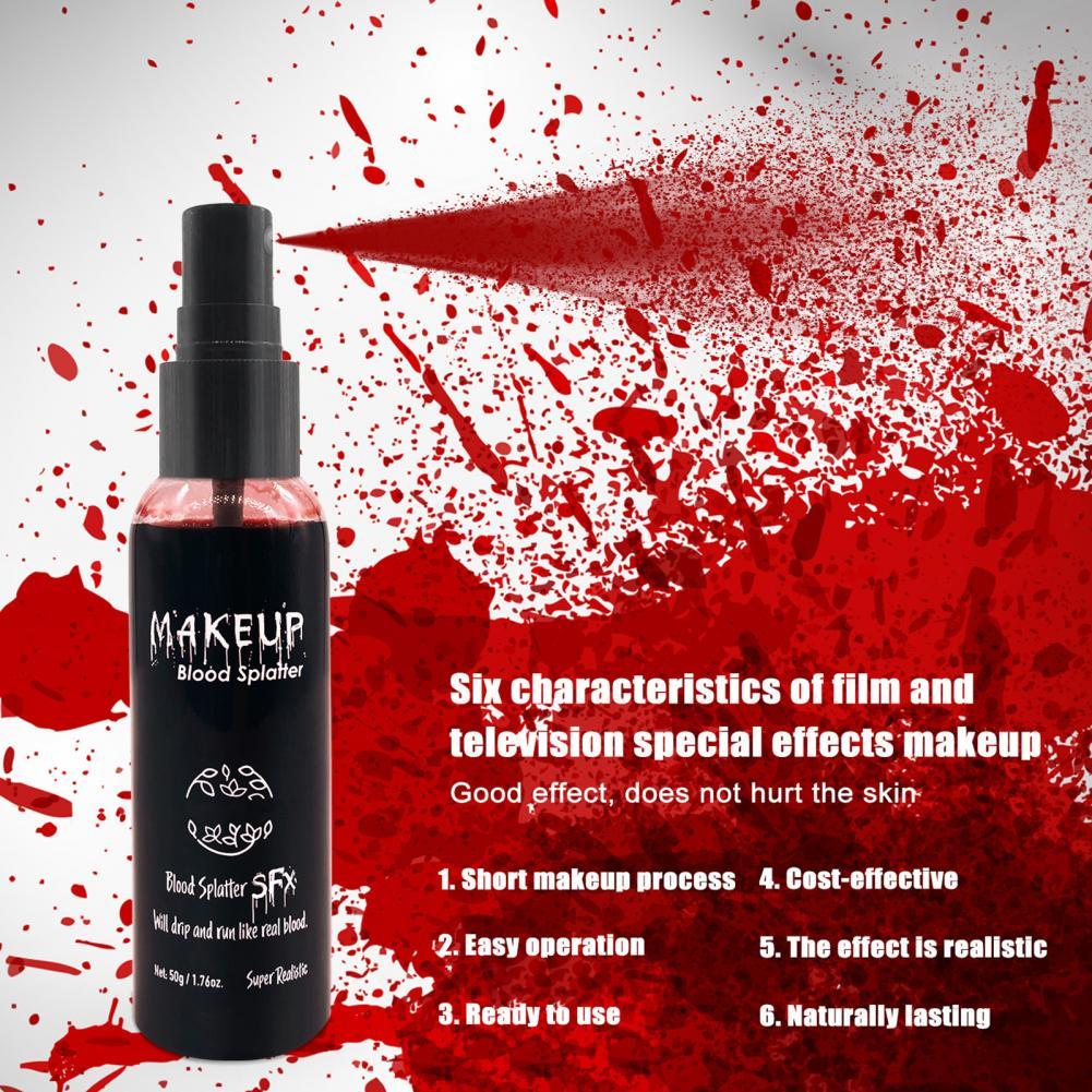Jual Fake Blood Spray Realistic Halloween Spray For Cosplay Makeup ...