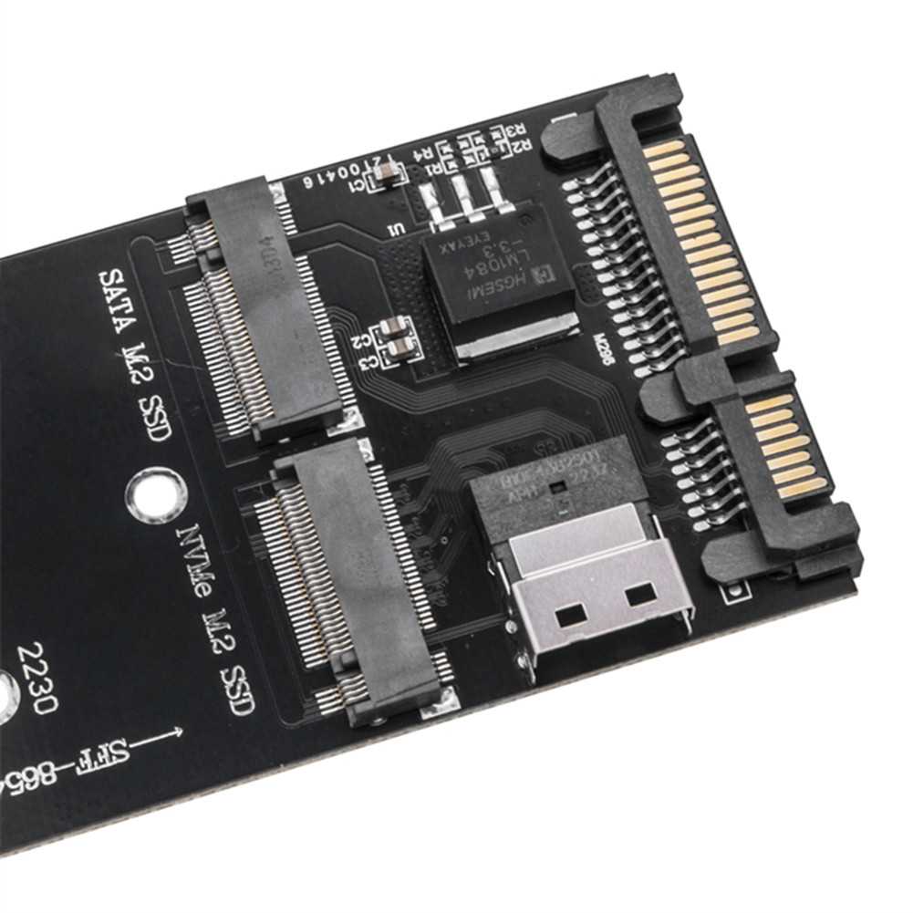 Jual M.2 To SATA Adapter SFF-8654 To M2 NVME SSD 22Pin SATA To M2 ...