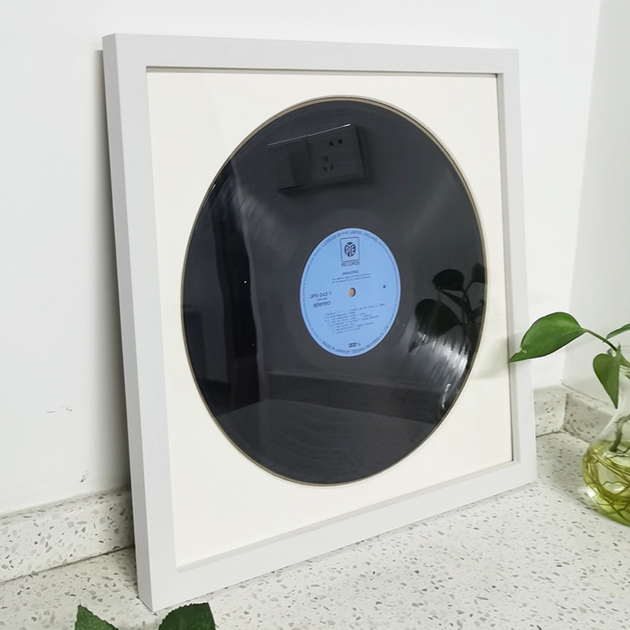 Jual LP Vinyl Record Album Wooden Frame Display,Picture Frame With Mat ...