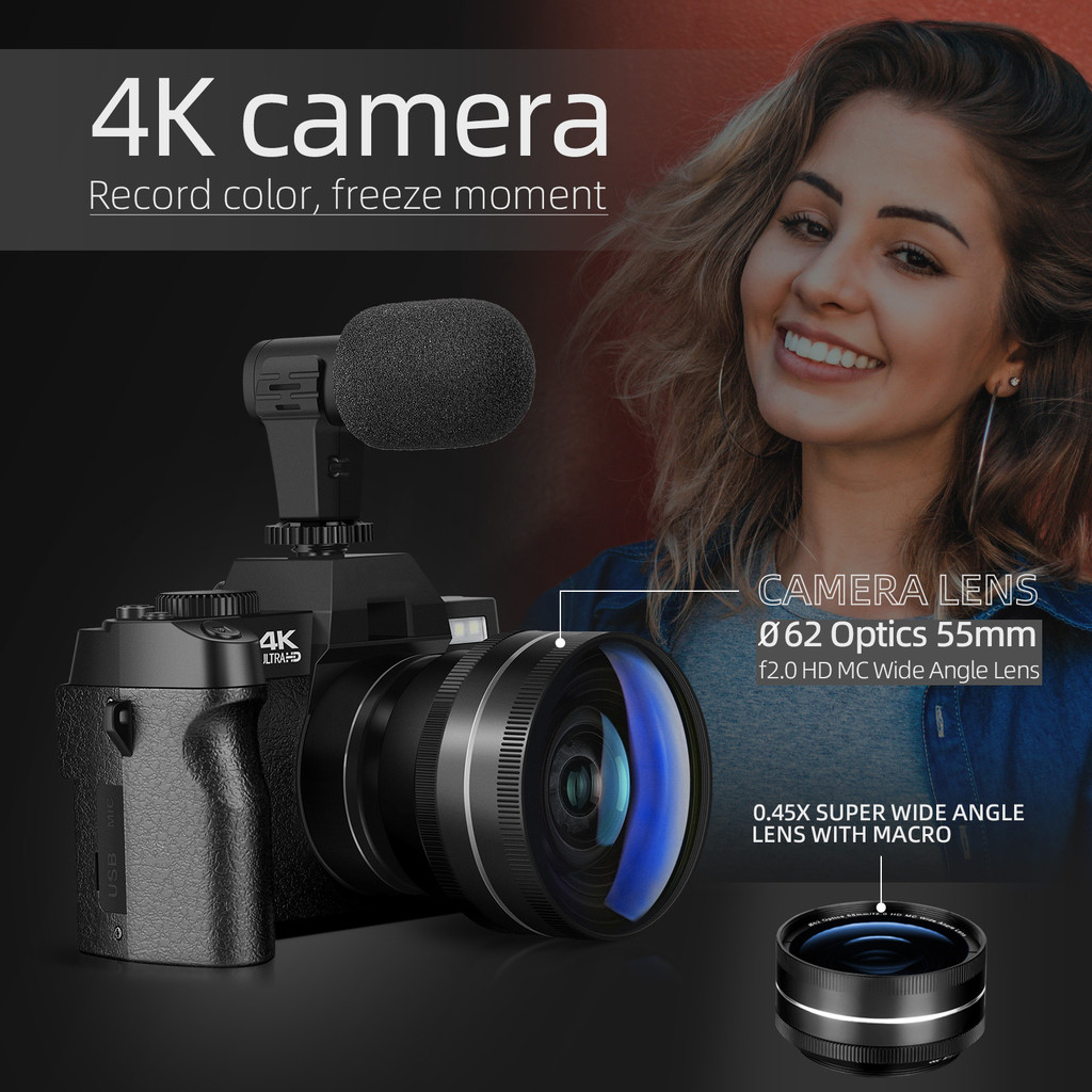 Jual G-Anica Compact Digital Photography Camera 4K WIFI Web Cam Vintage ...