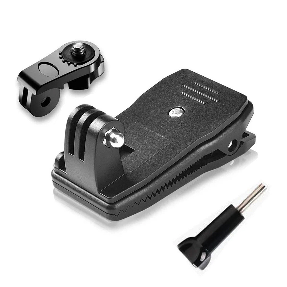 Jual 360 Rotation Backpack Strap Mount Clamp Clip Holder Kit for GoPro ...