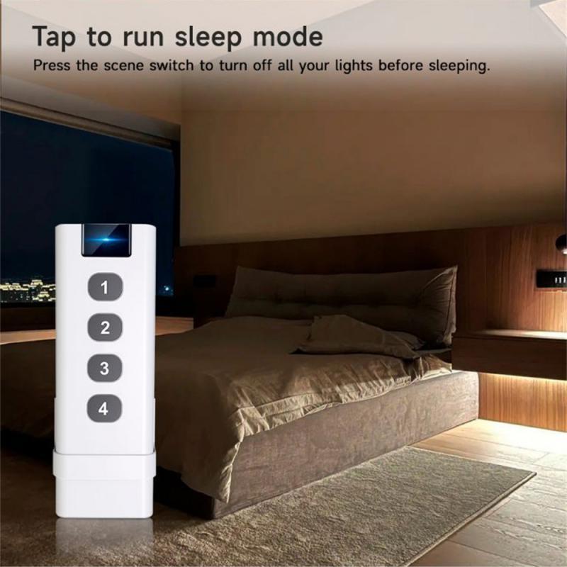 Jual 1-4 Key Tuya Smart Wireless Scene Switch Remote Portable Home ...