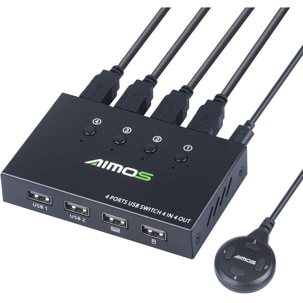 Jual PROMO HARI INI! AIMOS USB KVM Switch 4 Port 4 Computers Sharing 4 ...