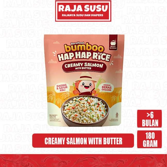 Jual BUMBOO HAP HAP RICE CREAMY SALMON WITH BUTTER 180GR - RAJA SUSU ...